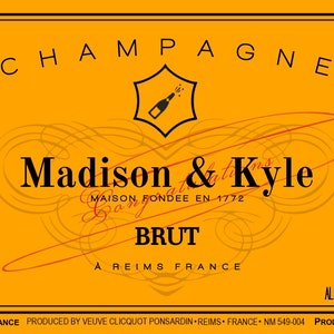 Custom 750ml Champagne Bottle Label Template Printable | Customize for ...
