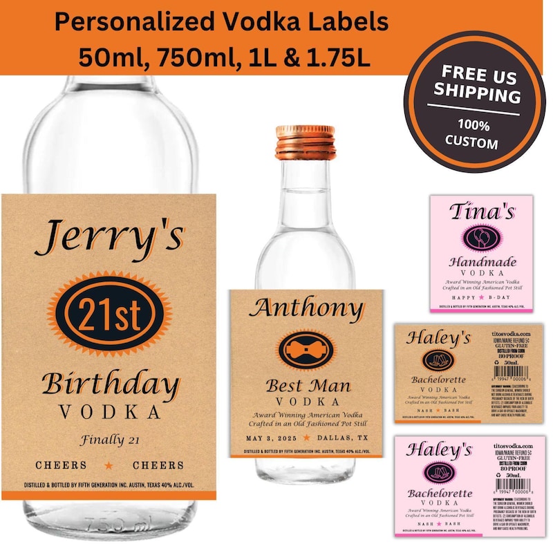 Bottle Labels for 21 - Etsy