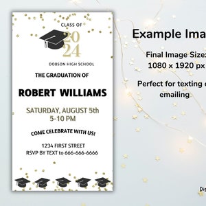Grad Party 2024 Instant Download Invite Template, Customize Graduation ...