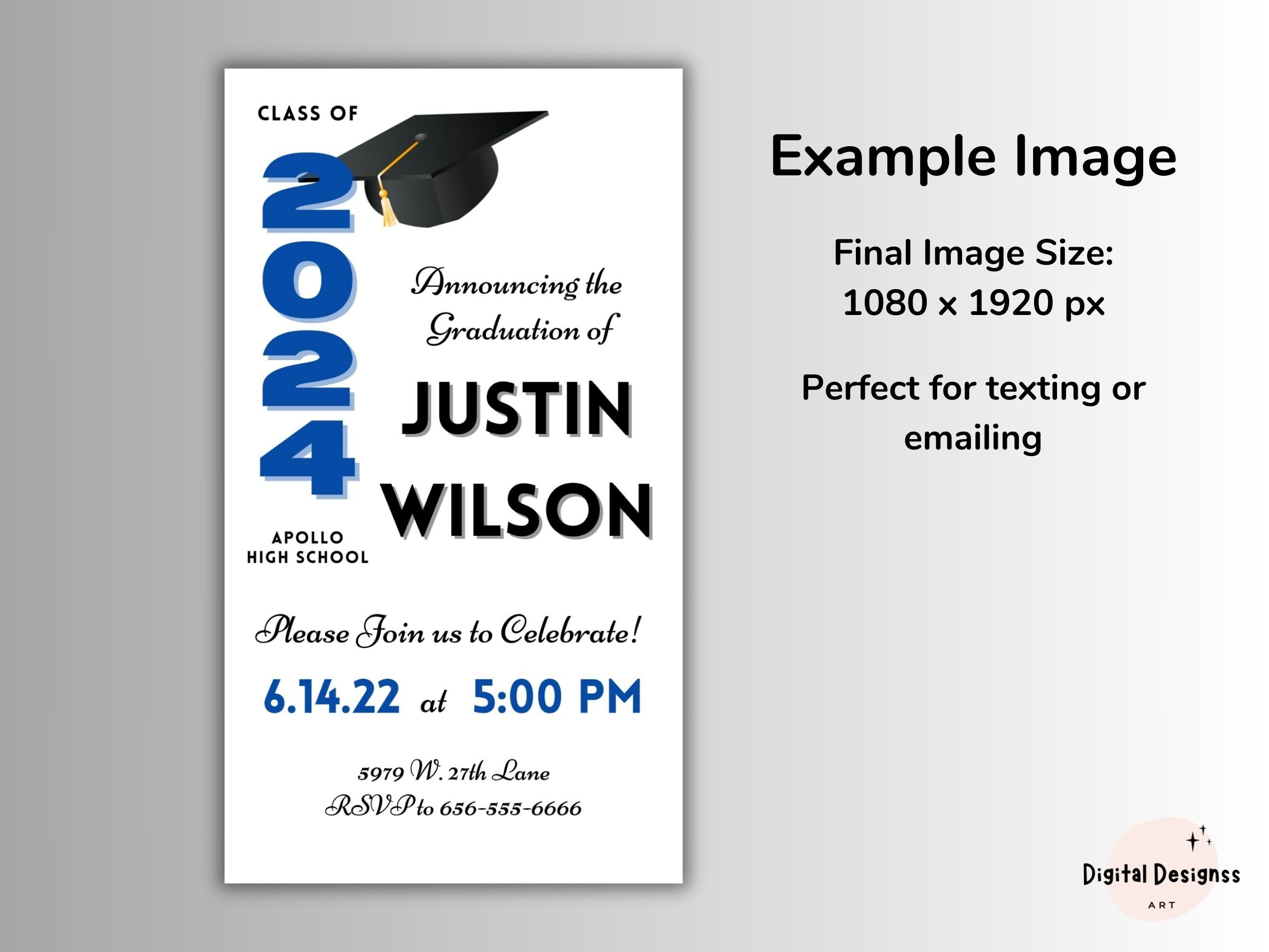 Class of 2024 Graduation Party Invitation Editable Template, Instant ...