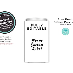 Mini 7.5oz Soda Can Label Template | Any Occasion | 100% Editable ...