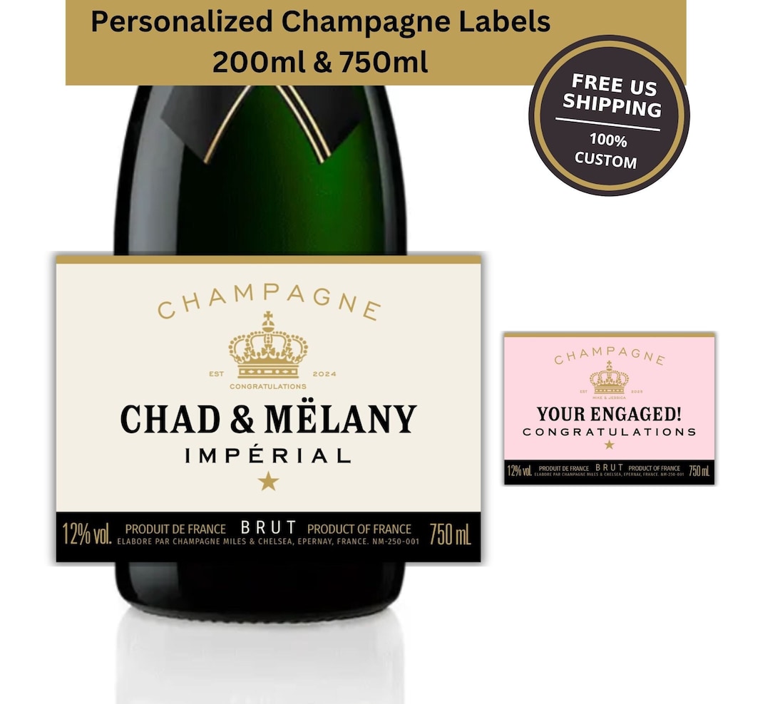 Personalized Custom Champagne Bottle Labels | Any Occasion Birthday ...
