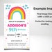 Editable Bright Rainbow Birthday Template Invitation, Instant Download ...