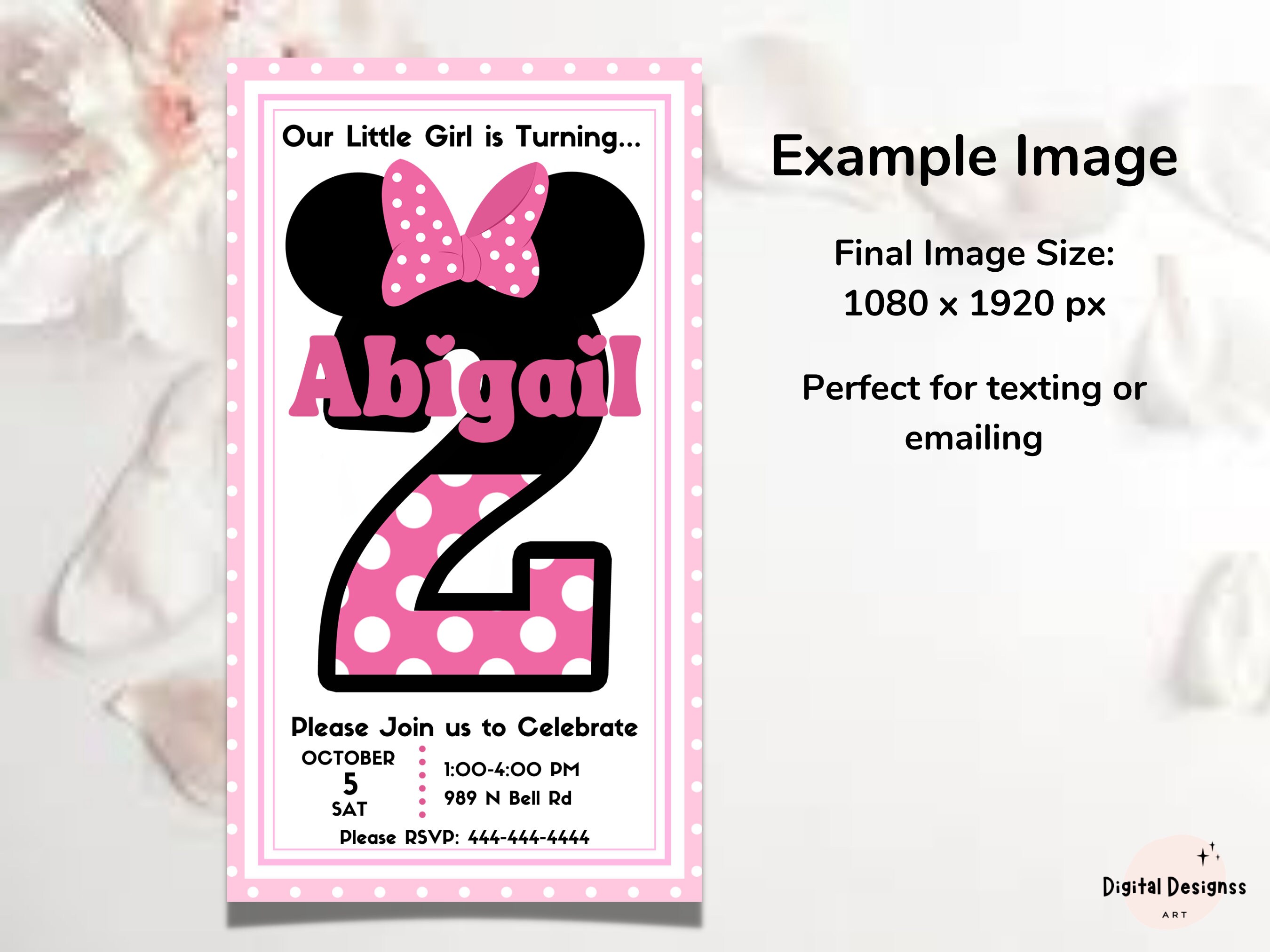 2nd Birthday Party Digital Invitation Personalize Template - Etsy
