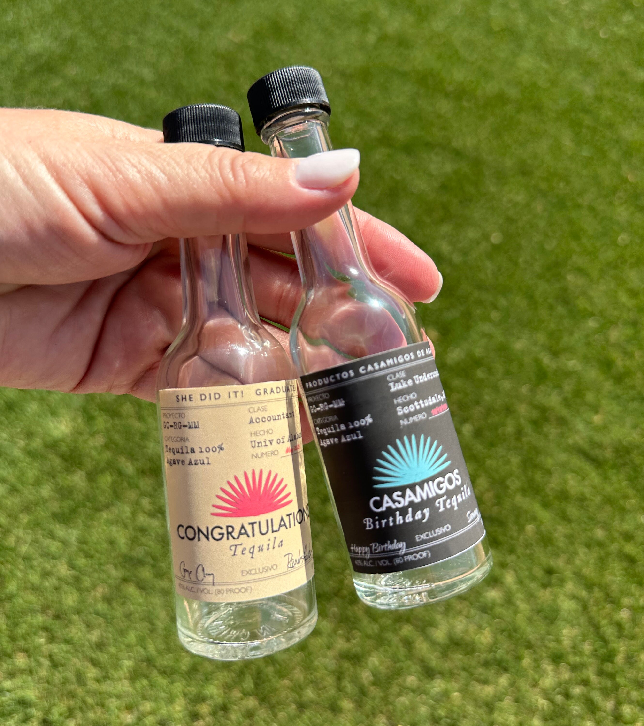 Personalized Reposado Tequila Custom Mini 50ml Shot Bottle Labels ...