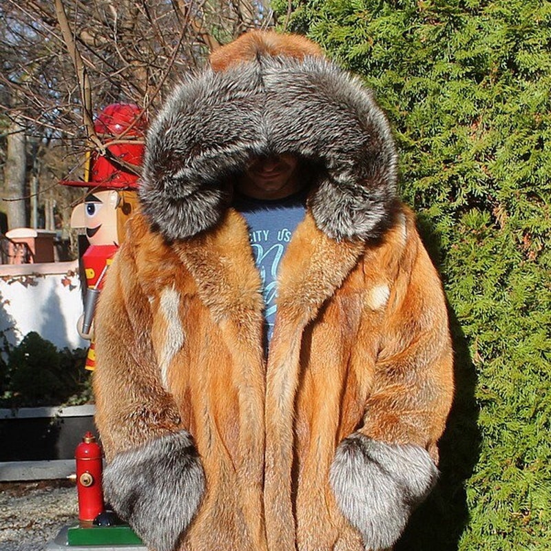 Red Fox Fur Coat - Etsy