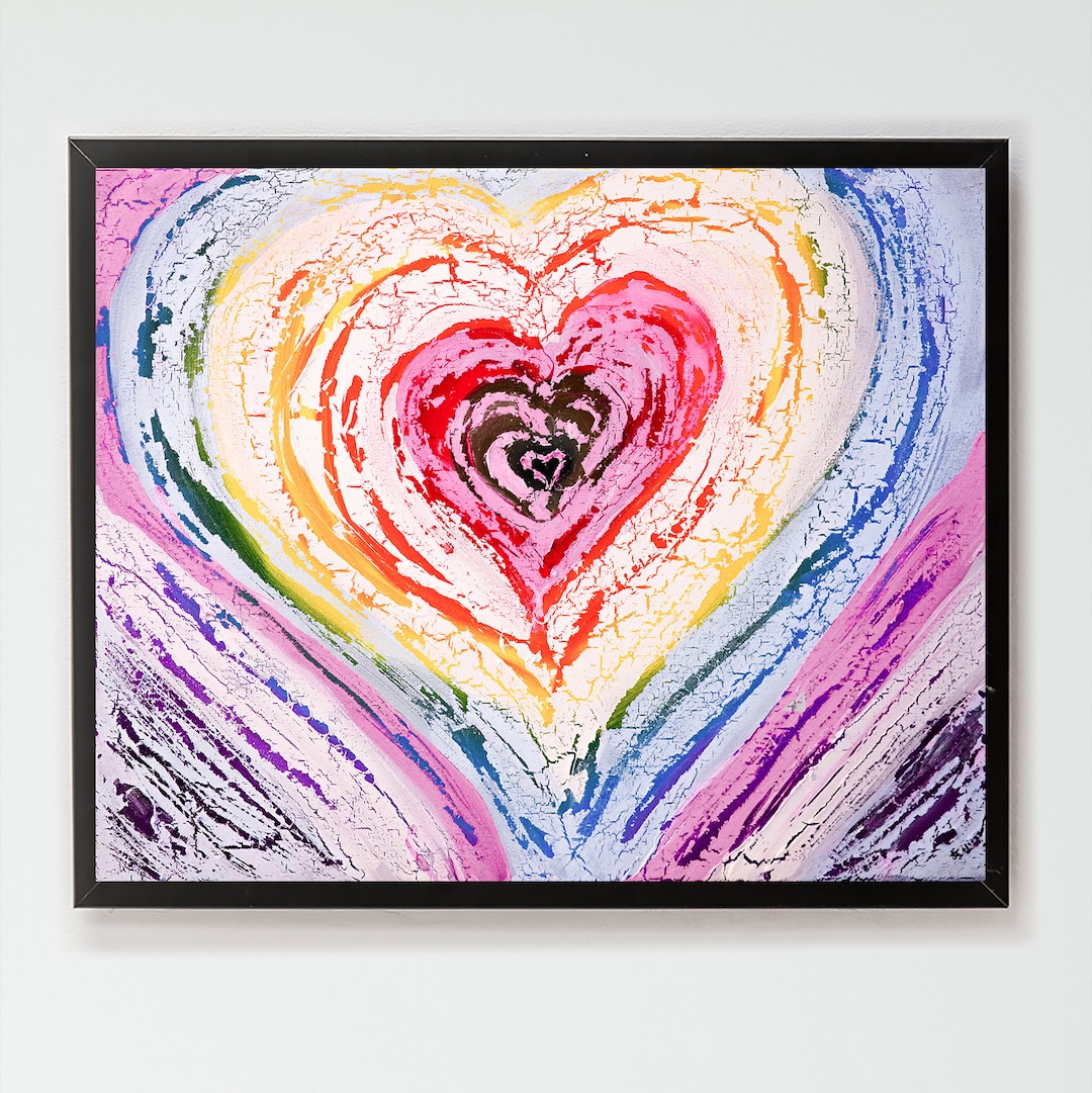 Transgender PRIDE Heart Abstract Print Geometric Painting PRIDE ...