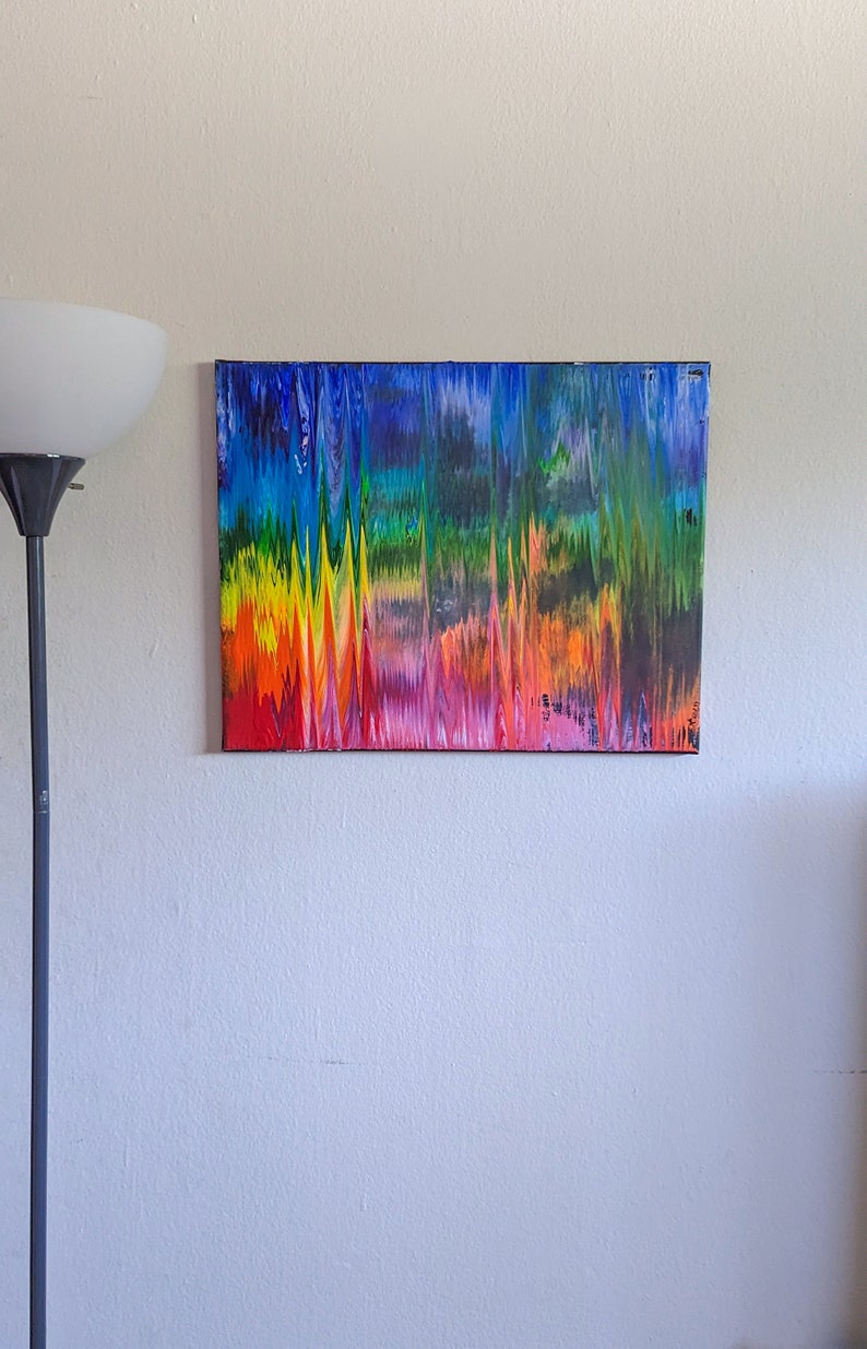 Original Rainbow PRIDE Motion Handmade Abstract Art Abstract Painting ...