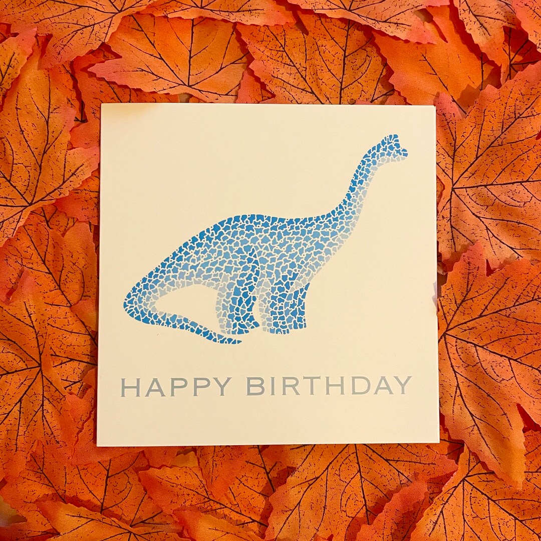 Brachiosaurus Dinosaur Birthday Card - Etsy