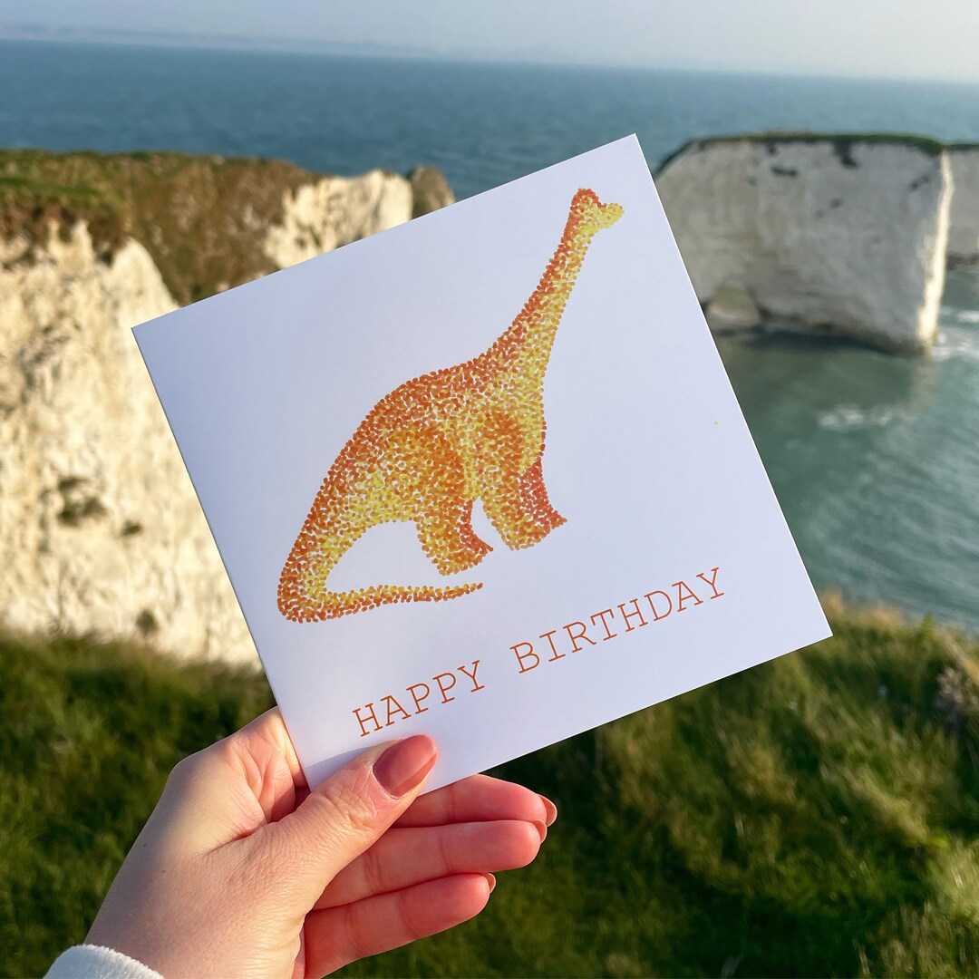 Brachiosaurus Dinosaur Birthday Card - Etsy