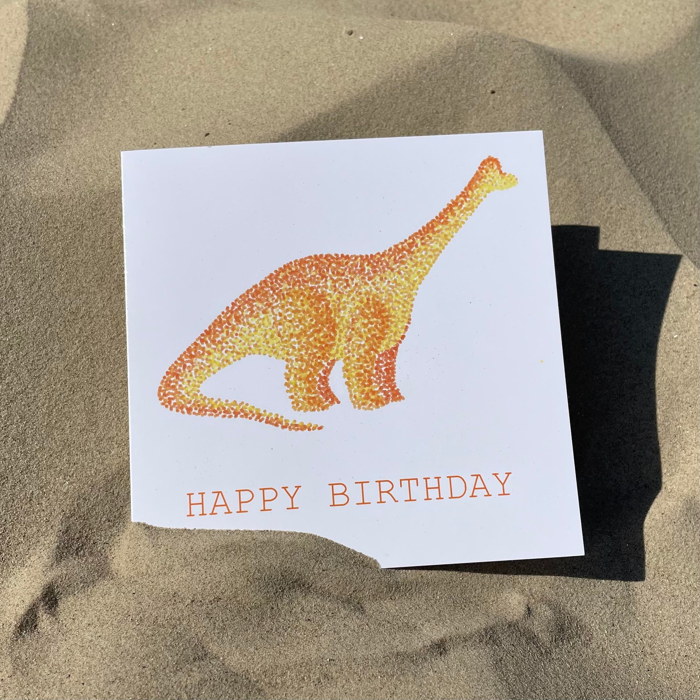Brachiosaurus Dinosaur Birthday Card - Etsy