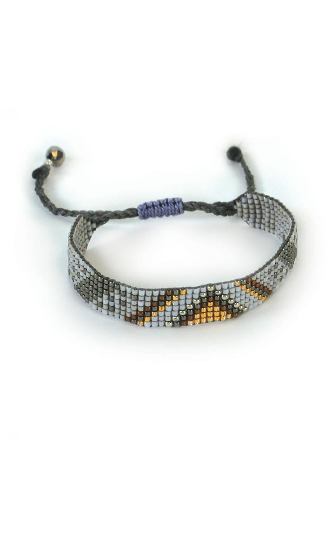Fair Trade Beaded Bracelet Gold Hand Made by Women in Columbia - Etsy