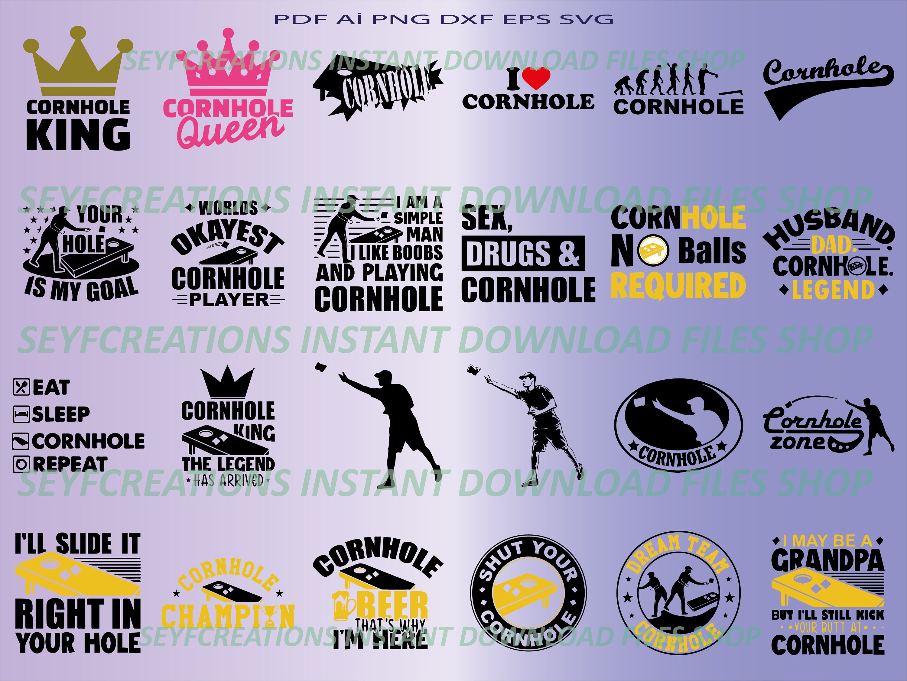 24 Cornhole Svg Cornhole Game Svg Cornhole Quotes Svg | Etsy Canada