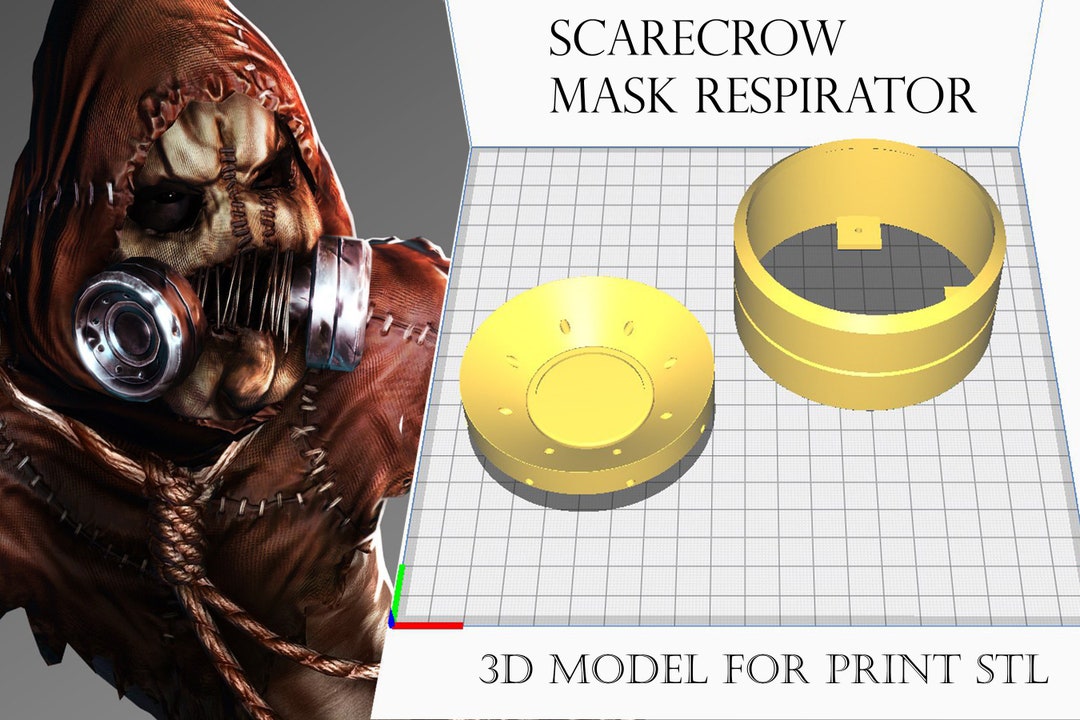 Scarecrow Respirator 3D Model Digital File for Cosplay Mask STL - Etsy