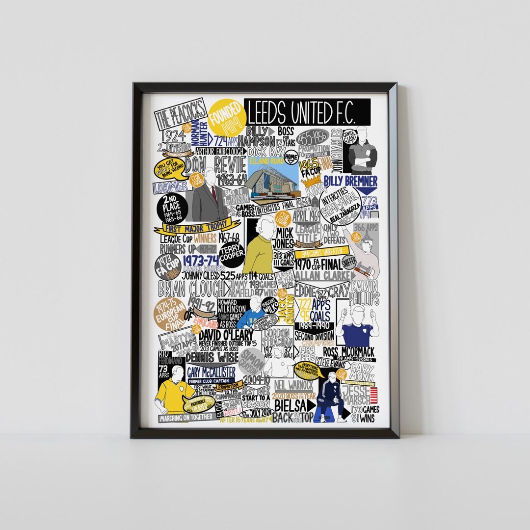 Leeds United Print - Etsy UK