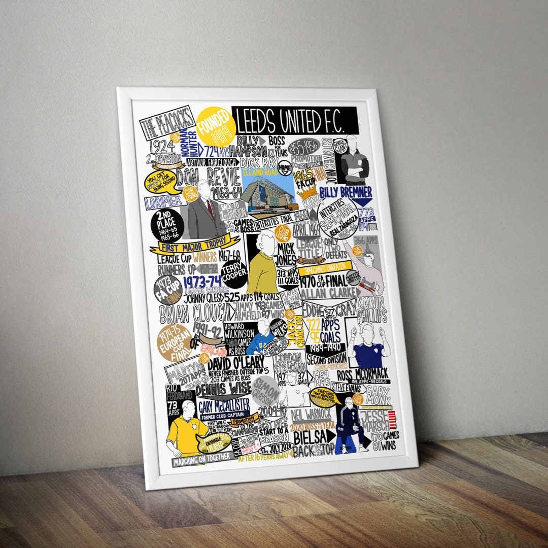 Leeds United Print - Etsy UK