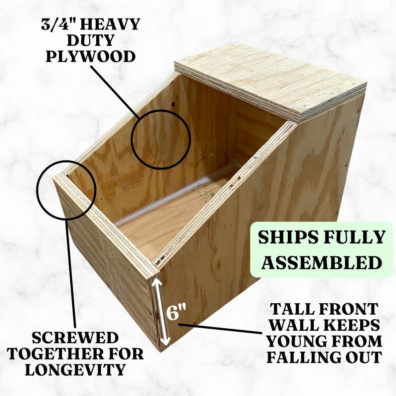 Wooden Rabbit Nesting Box | Wood Rabbitry Kindling Box | Small Animal ...