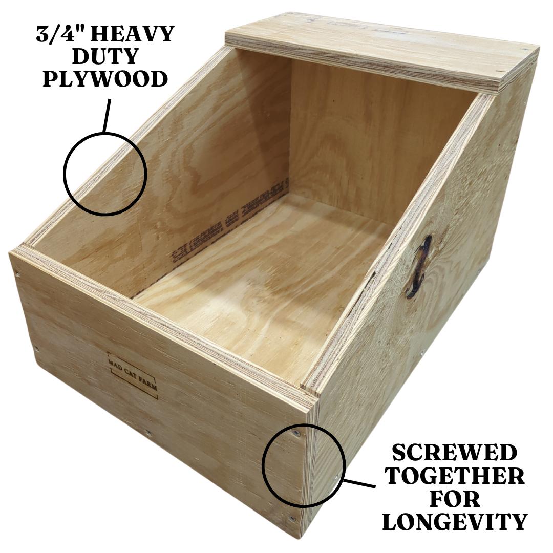 XL Wooden Rabbit Nest Box: Heavy-duty Kindling Box for Large Breeds - Etsy