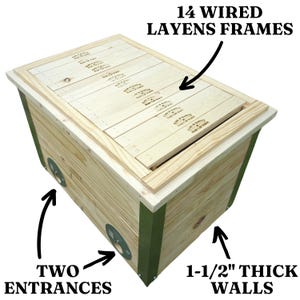 Layens 14 Frame Beehive - All Natural Horizontal Beekeeping - 1.5 ...