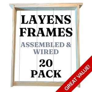 Wooden Layens Beehive Frames – 5, 10 or 20 Pack- Assembled and Wired ...