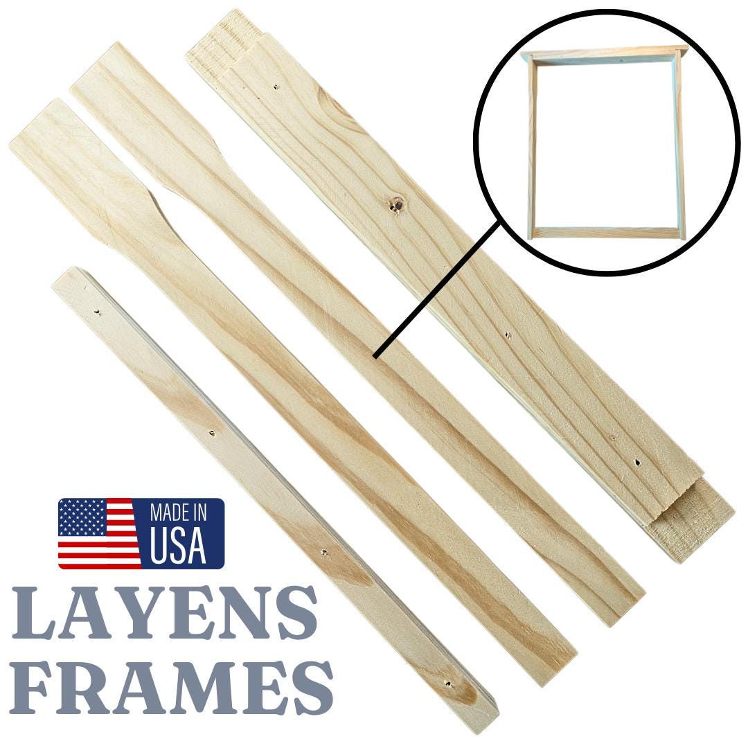 Wooden Layens Beehive Frames – 5, 10, or 20 Pack Unassembled ...