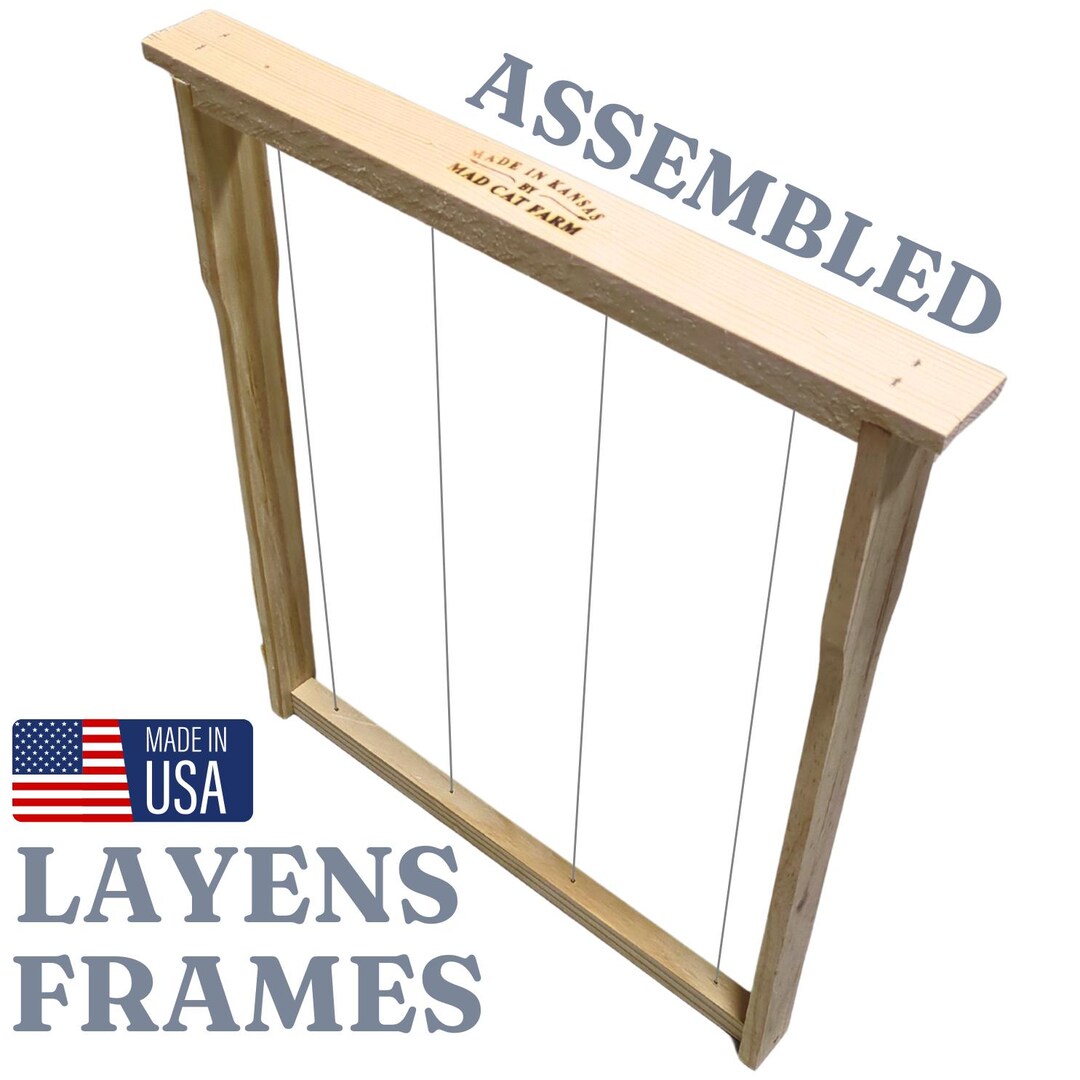Wooden Layens Beehive Frames – 5, 10 or 20 Pack- Assembled and Wired ...
