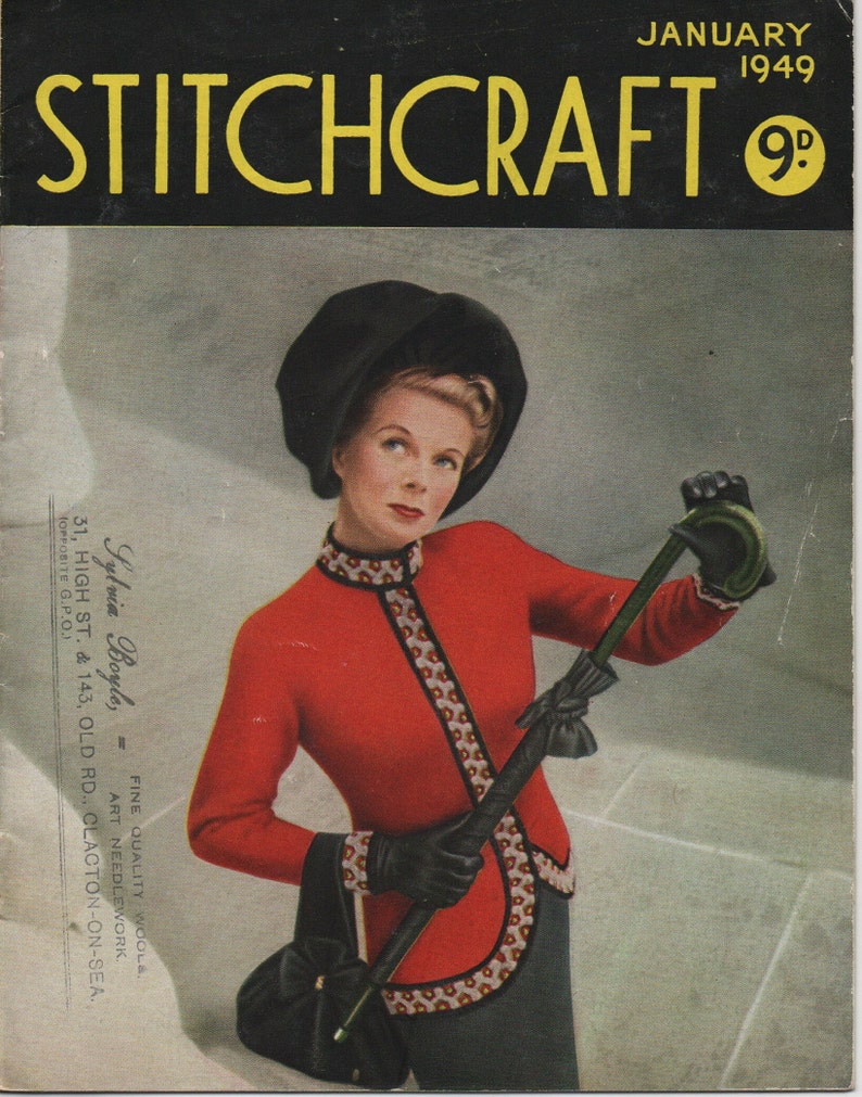 Vintage Stitchcraft Pattern Book. 1949 Knitting and Stitching. Retro. - Etsy