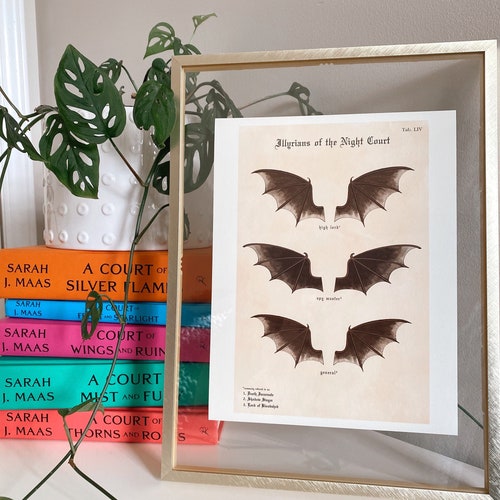 ACOTAR Inspired Minimalist Art Print Bat Boys - Etsy