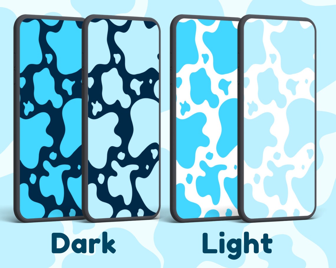 Blue Cow Print Wallpaper | Iphone/smartphone/ipad/tablet/computer/pc ...