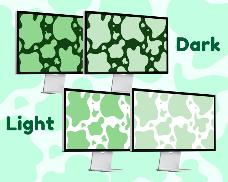 Green Cow Print Wallpaper | Iphone/smartphone/ipad/tablet/computer/pc ...