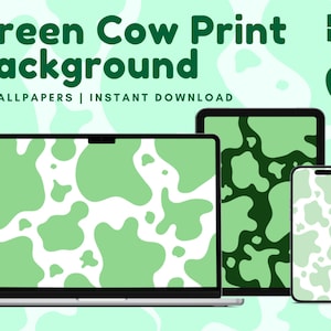 Green Cow Print Wallpaper | Iphone/smartphone/ipad/tablet/computer/pc ...