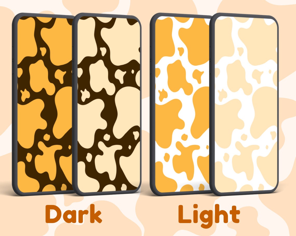 Orange Cow Print Wallpaper | Iphone/smartphone/ipad/tablet/computer/pc ...