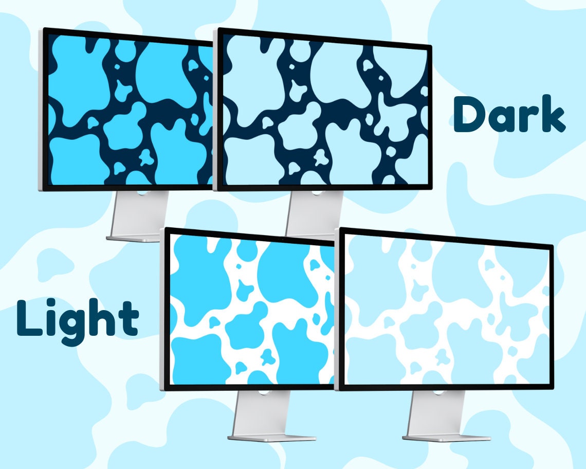 Blue Cow Print Wallpaper | Iphone/smartphone/ipad/tablet/computer/pc ...