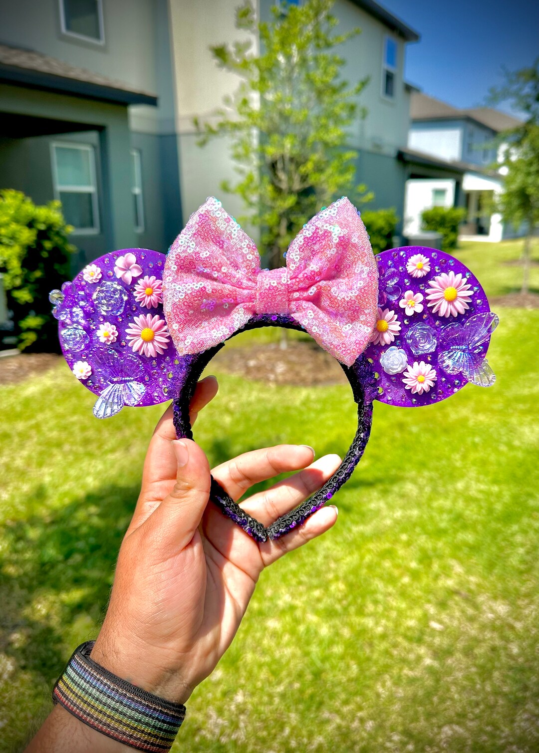 Isa Encanto Inspired DELUXE Flower Resin Art Ears. Isabella Girl. - Etsy