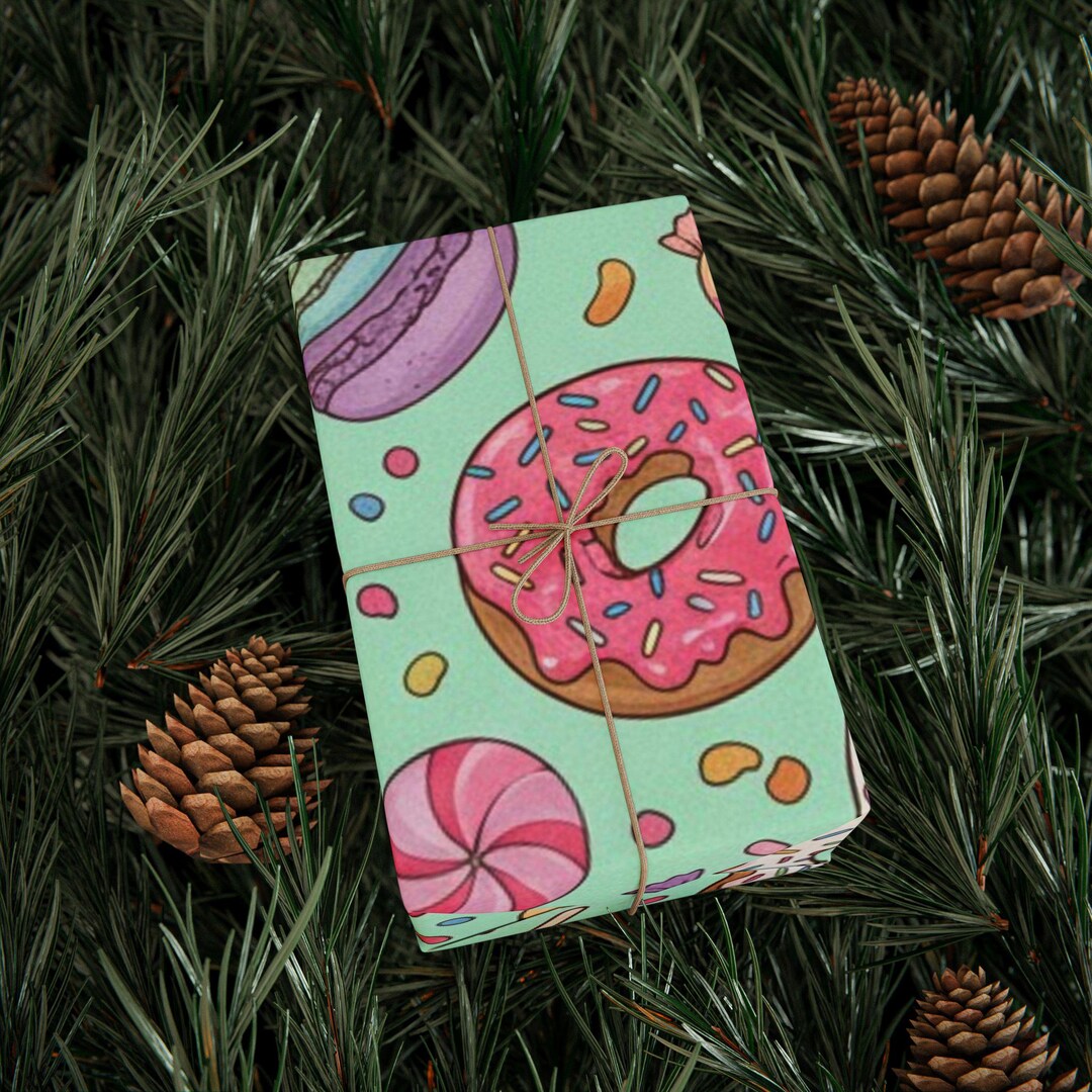 Colorful Pastry Pattern Wrapping Paper | Sweet Pastry Gift Wrap Roll - Etsy