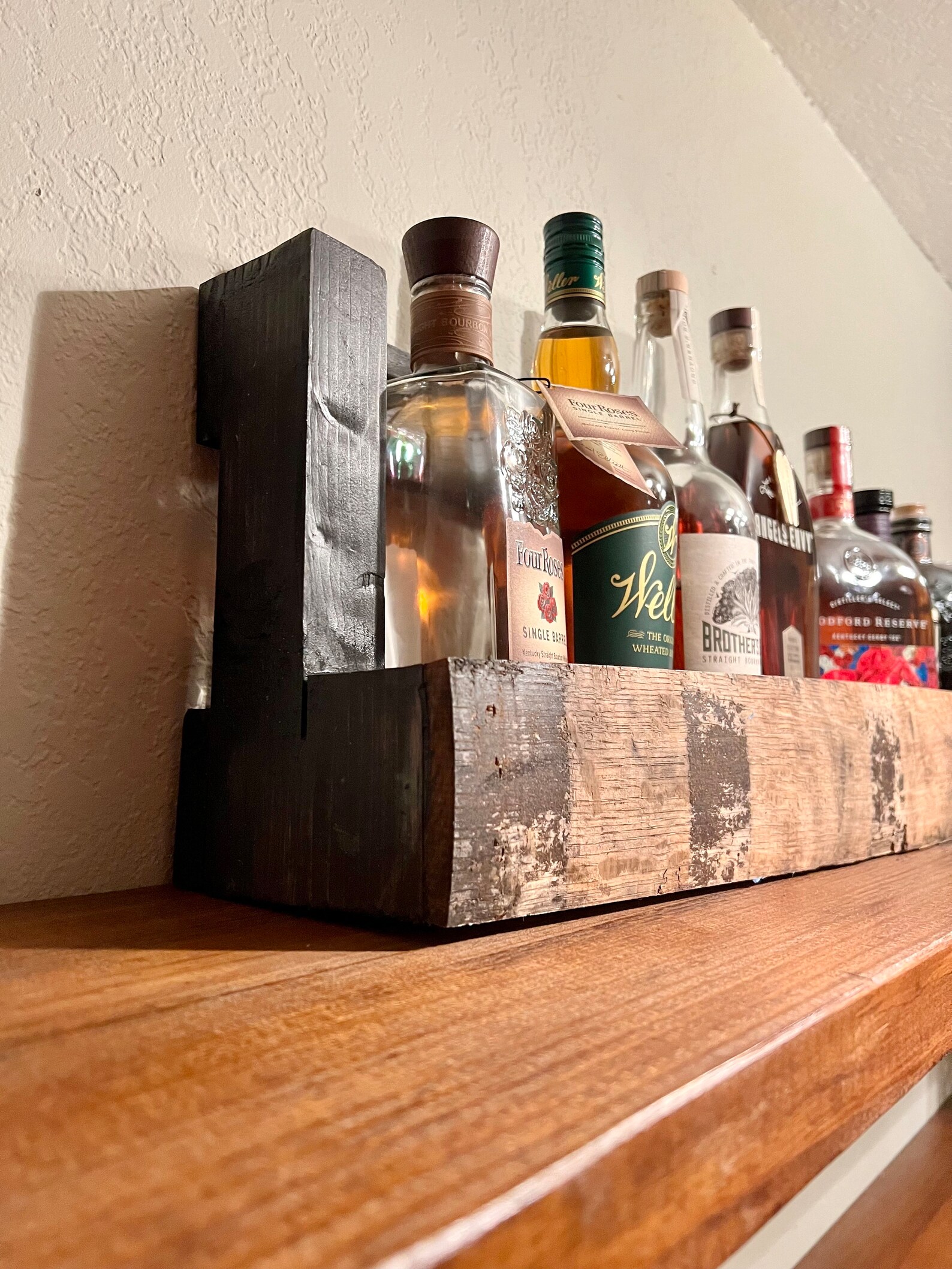Handcrafted Whiskey Barrel Shelf - Etsy