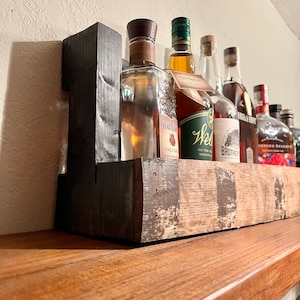 Handcrafted Whiskey Barrel Shelf - Etsy