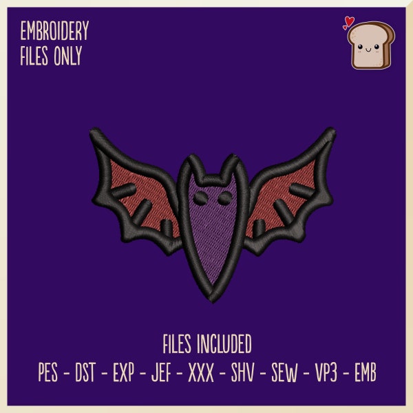 Bat Wing Embroidery File - Etsy