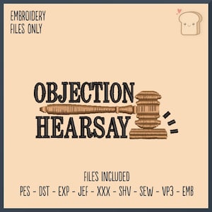 Object Hearsay Meme - Embroidery File, 4x4 Hoop, Hat Embroidery, Gift ...