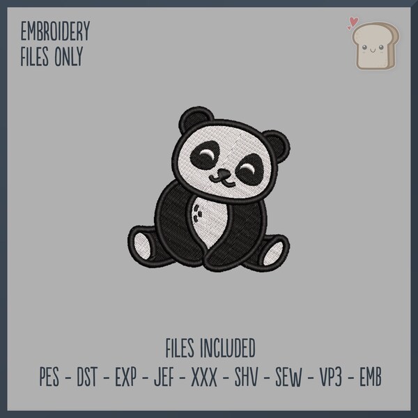 Panda Embroidery - Etsy