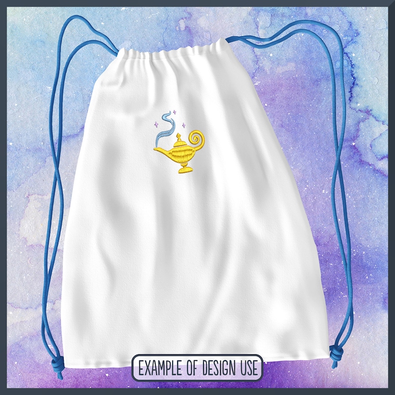 Magic Genie Lamp - Embroidery File, Aladdin, Magic, Genie, Sand, Wishes ...