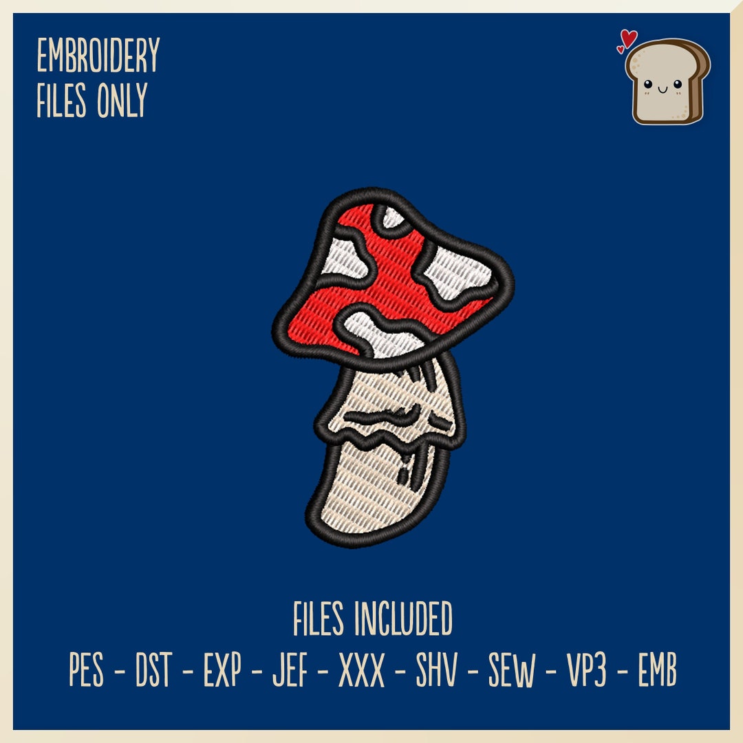 Witch's Toadstool - Embroidery File, Hat Hoop, Gift, Hobby, Decorative ...