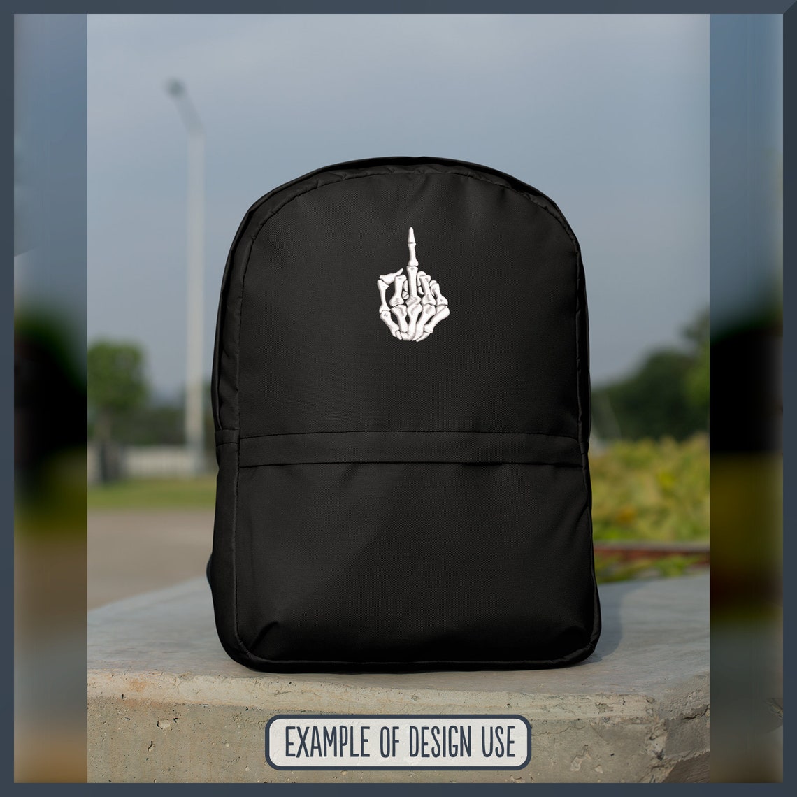 Skeletal Middle Finger Text Embroidery File 4x4 Hoop Gift - Etsy