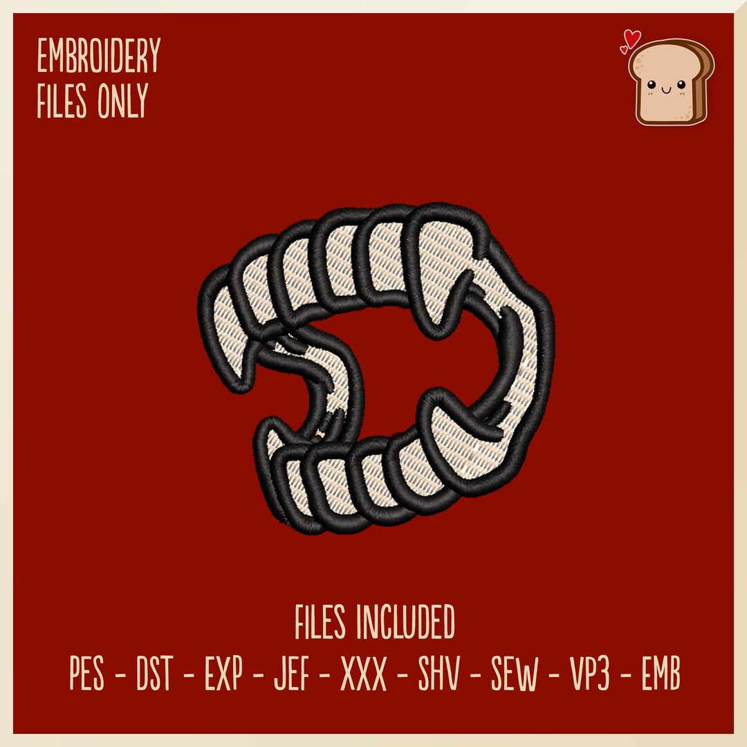 Vampire or Werewolf Fangs - Embroidery File, Hat Hoop, Gift, Hobby ...