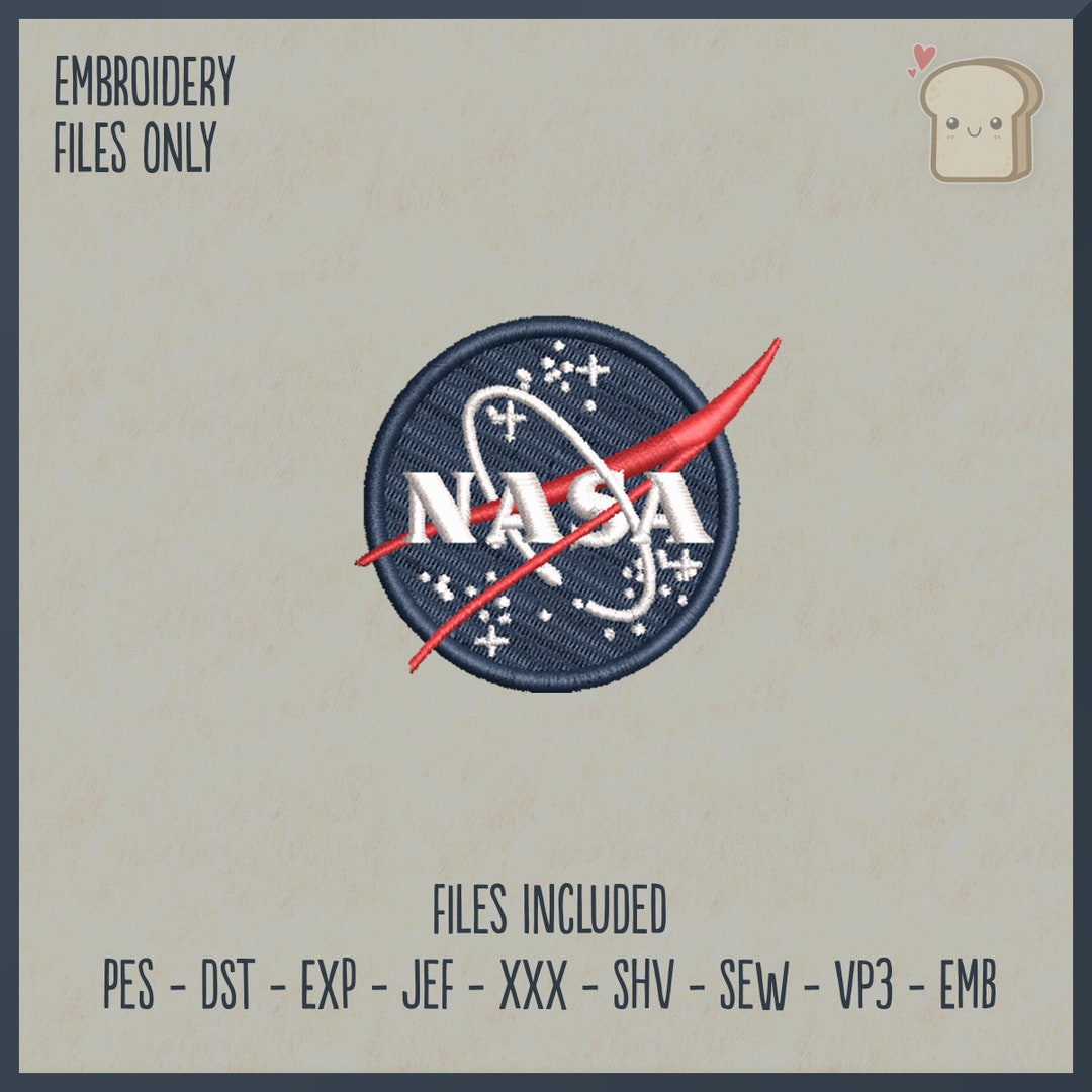 NASA - Embroidery File, Space, Design, Circle, Stars, Rockets ...