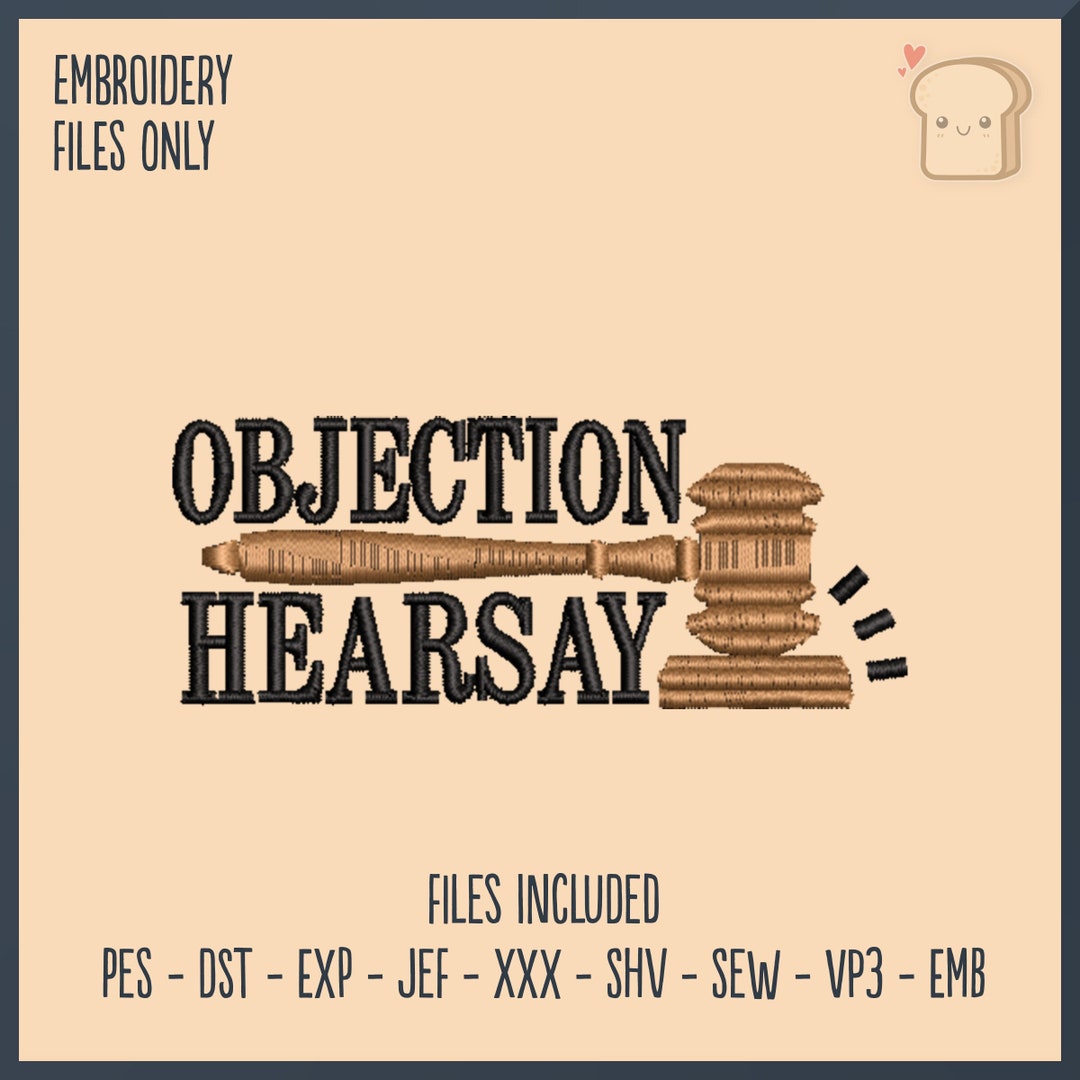 Object Hearsay Meme - Embroidery File, 4x4 Hoop, Hat Embroidery, Gift ...