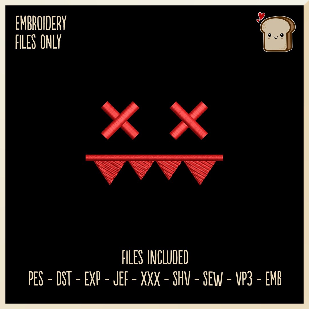 XX Eyes Face - Embroidery File - Etsy