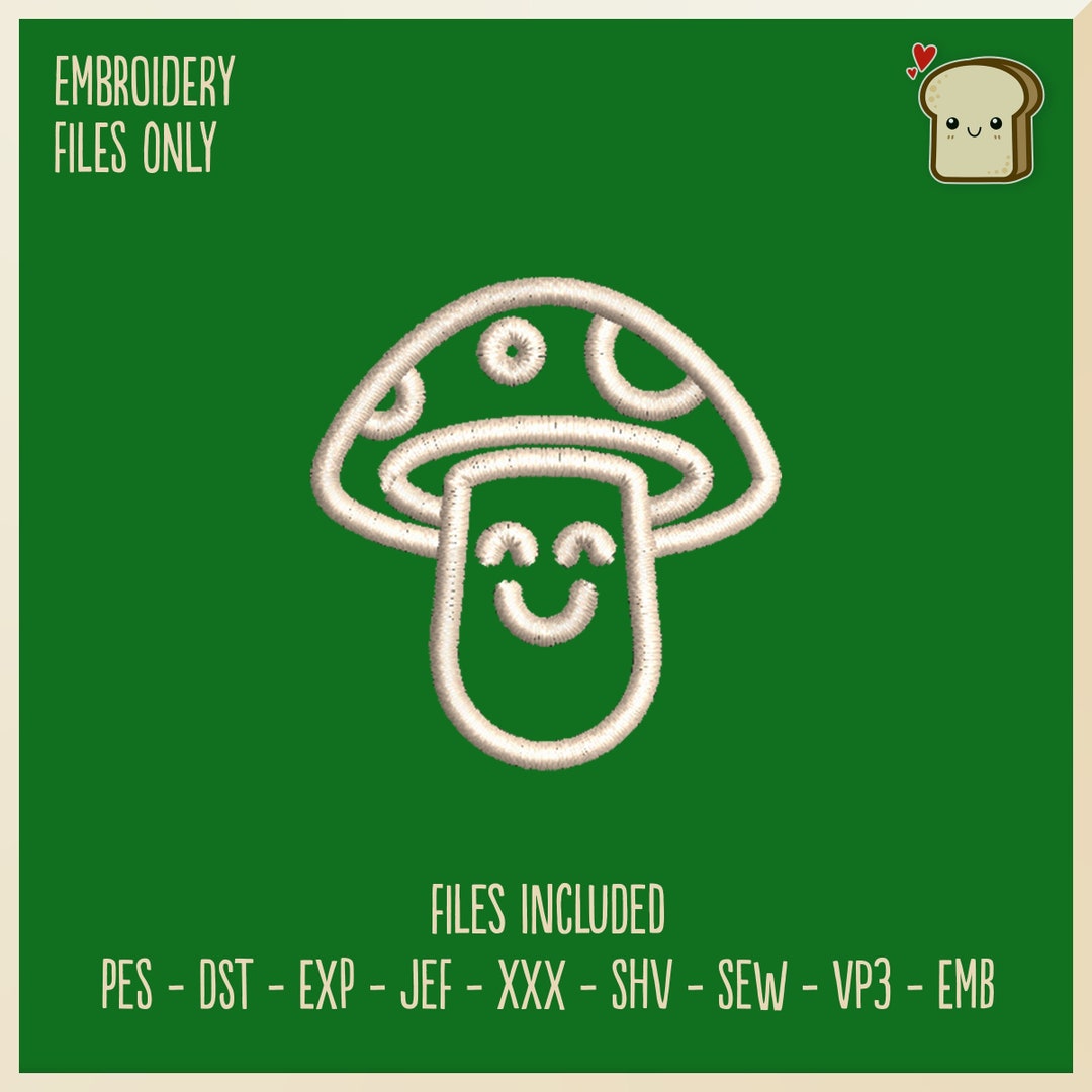 Happy Shroom Fungus Among Us - Embroidery File, 4x4 Hoop, Gift, Hobby ...