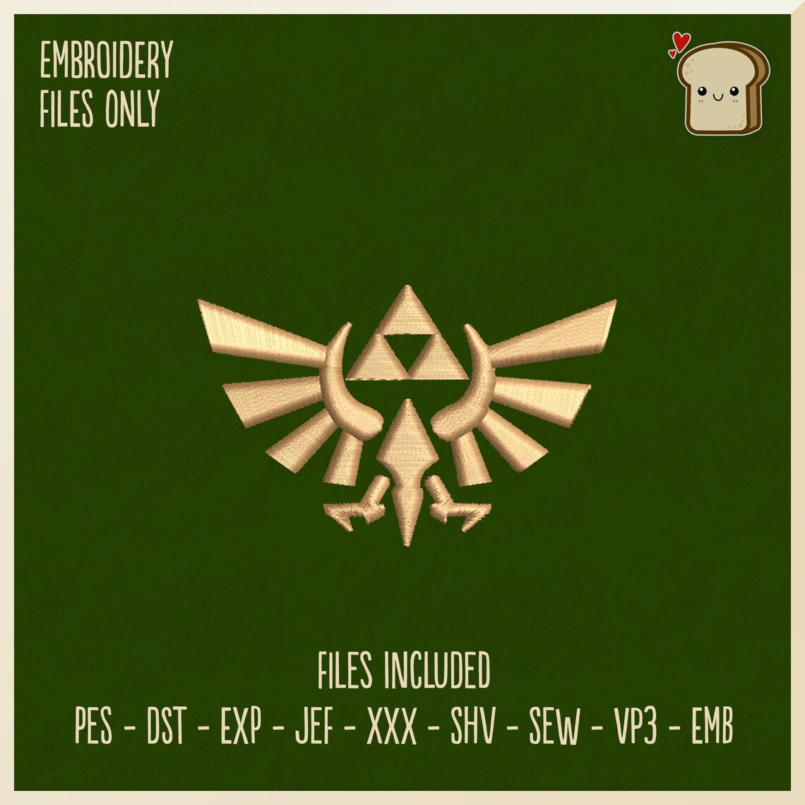 Triforce Embroidery File Link Video Games Design Game - Etsy
