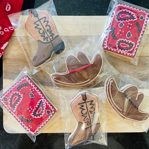 Cowboy Themed Cookies Decorated Sugar Cookies - Etsy